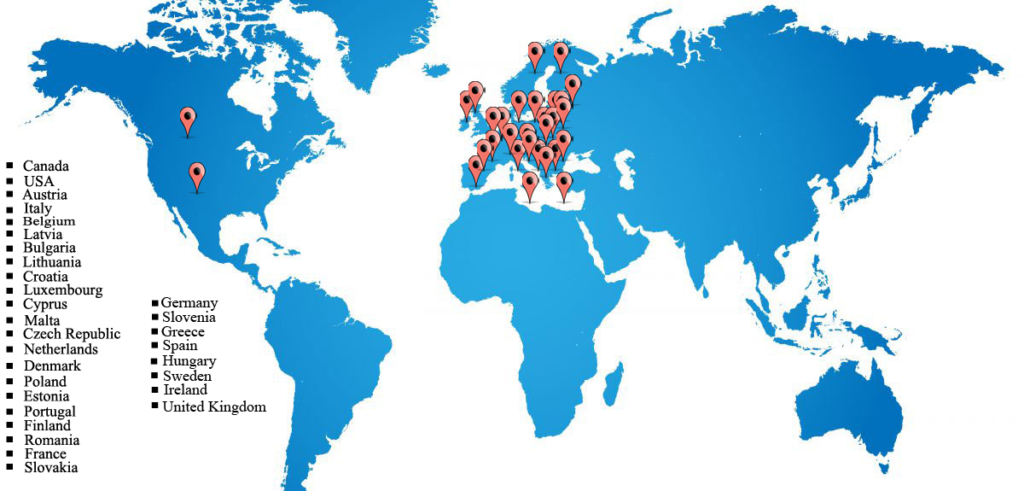 Global Map Copenhagen Denmark